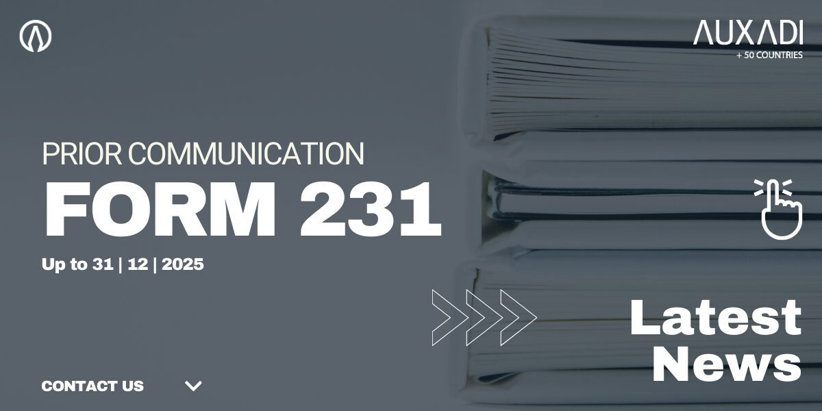 Spain: deadline for Prior Communication of the Form 231 | Auxadi